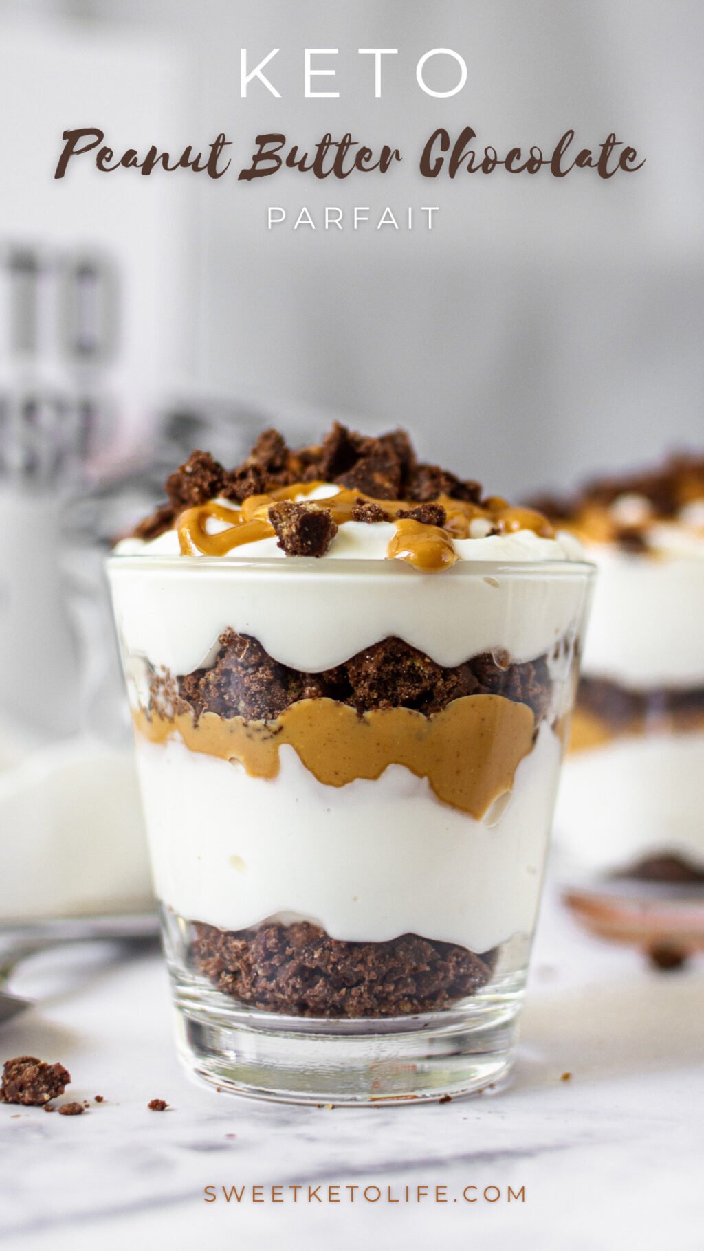 Peanut Butter Chocolate Keto Parfait Recipe - Yaidy Makes
